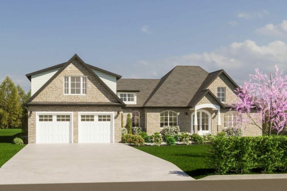 4-Bedroom 2-Story New American House With Exposed Rafter Tail Porch ...