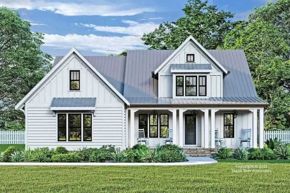 Multi-Generational 4-Bedroom 2-Story Barndo-Style House with Massive ...