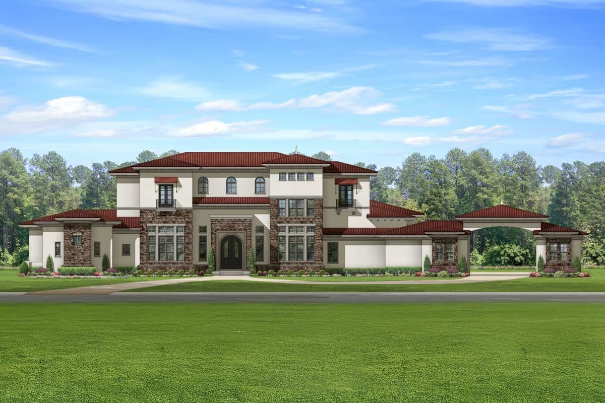 8-Bedroom 2-Story Luxury Modern Farmhouse With Dual Garages and Grand ...
