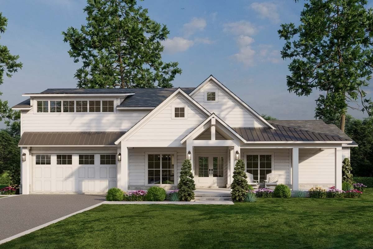 4-Bedroom 1-Story Modern Farmhouse with Bonus Room and Spacious Outdoor ...