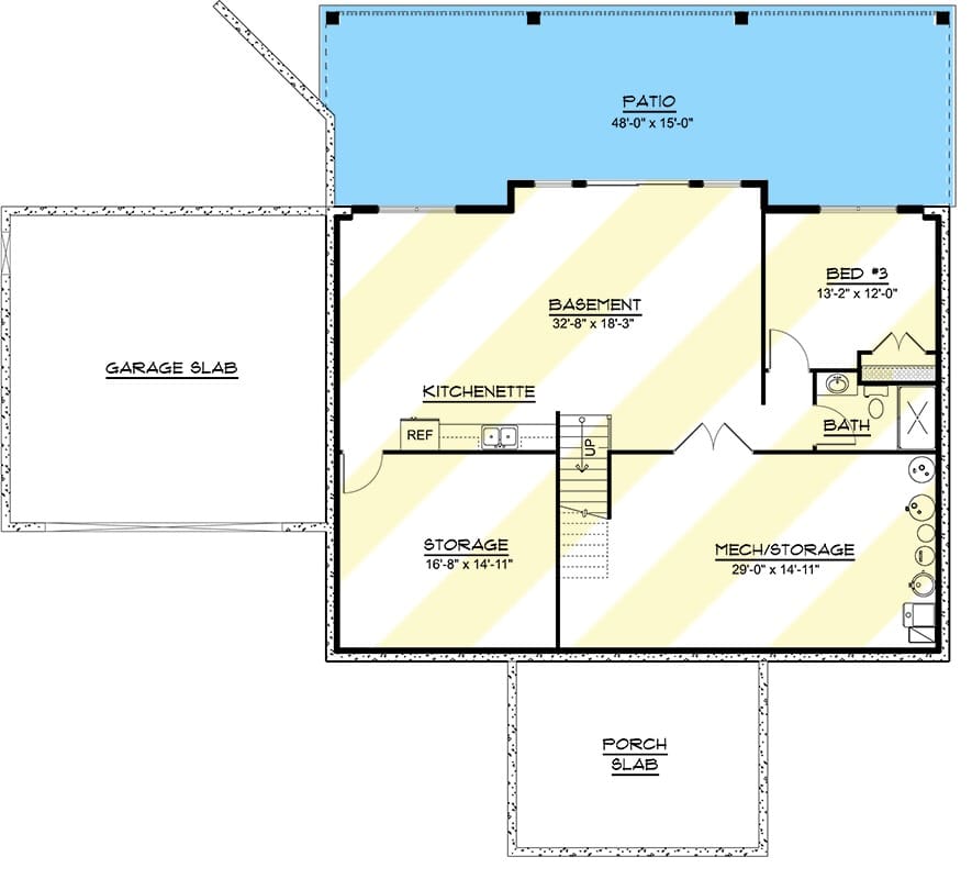 3 Bedroom 1-Story Lake or Mountain Home with Flexible Basement and ...