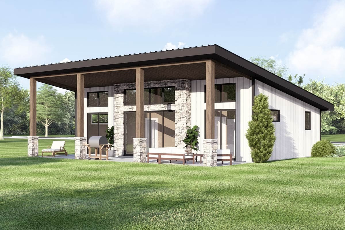 2-Bedroom 1-Story Modern Mountain Home with Vaulted Great Room and ...