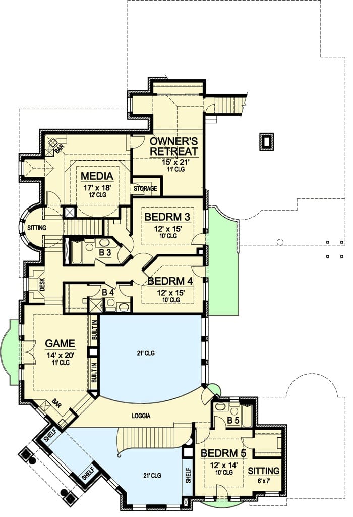 5-Bedroom 2-Story Luxury Home with Two-Story Master Retreat (Floor Plan ...