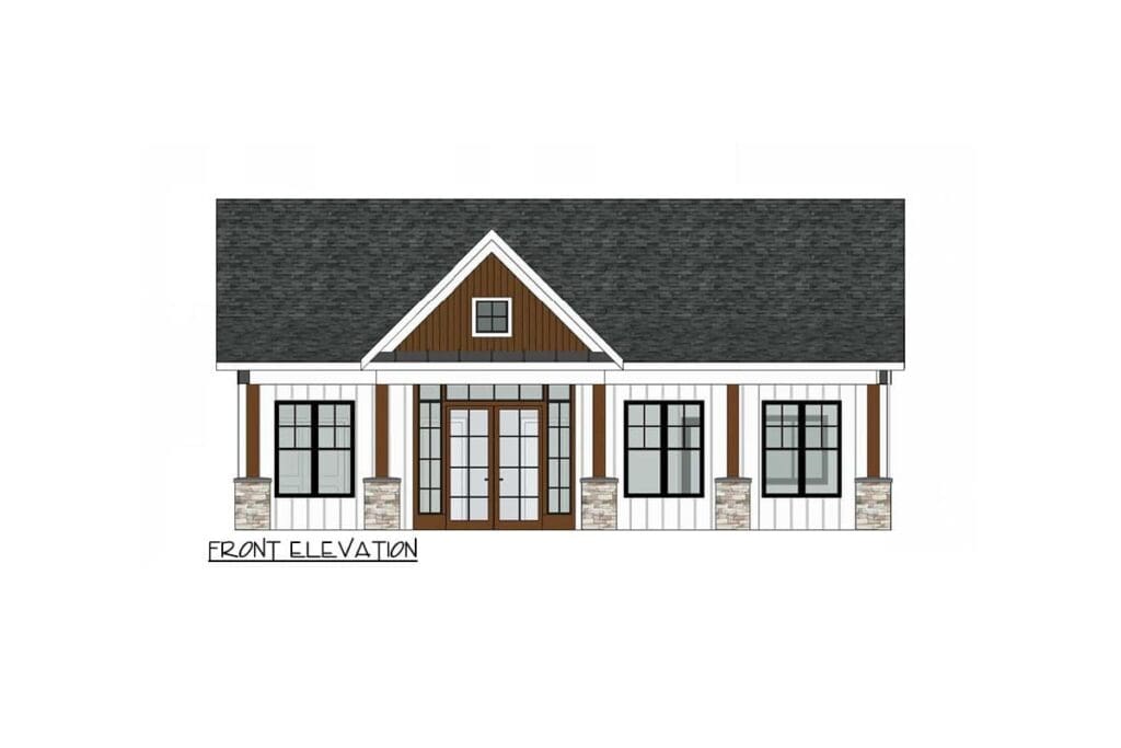 3-Bedroom 1-Story Country Cottage with Open Vaulted Living and ...